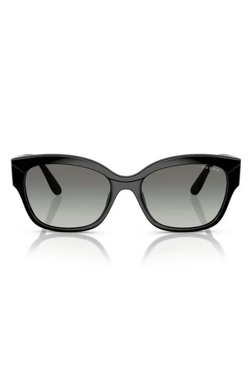 VOGUE 55mm Polarized Gradient Butterfly Sunglasses - Black