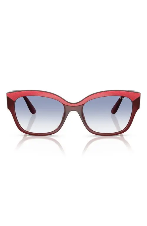 VOGUE 55mm Polarized Gradient Butterfly Sunglasses - Red