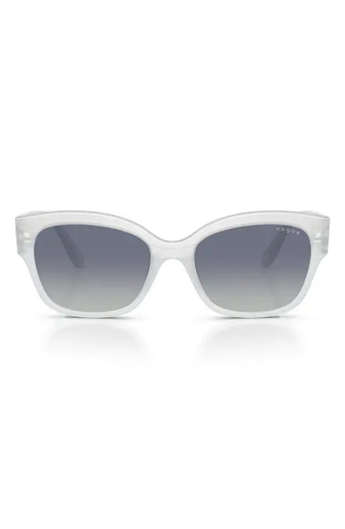 VOGUE 55mm Polarized Gradient Butterfly Sunglasses - White