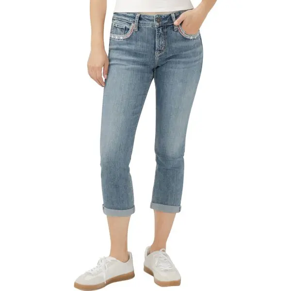 SILVER JEANS CO. Elyse Capri Jeans