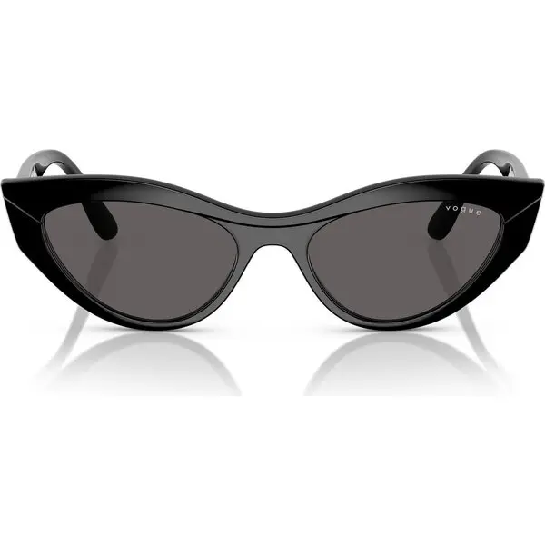 VOGUE 52mm Polarized Cat Eye Sunglasses - Black