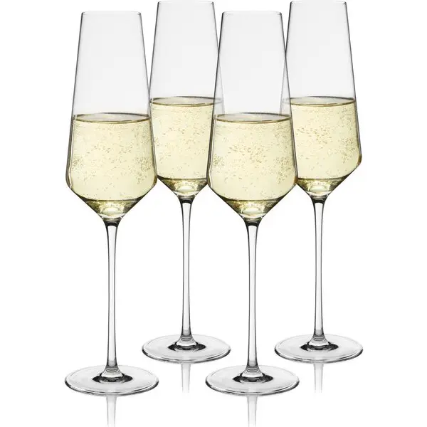 VISKI Reserve Liminal Champagne Flutes Set Of 4 - Clear