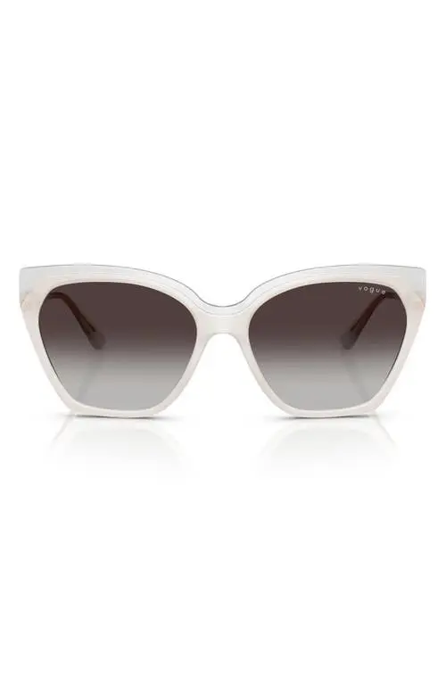 VOGUE 57mm Polarized Gradient Cat Eye Sunglasses - Grey Gradient