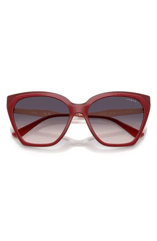 VOGUE 57mm Polarized Gradient Cat Eye Sunglasses - Red
