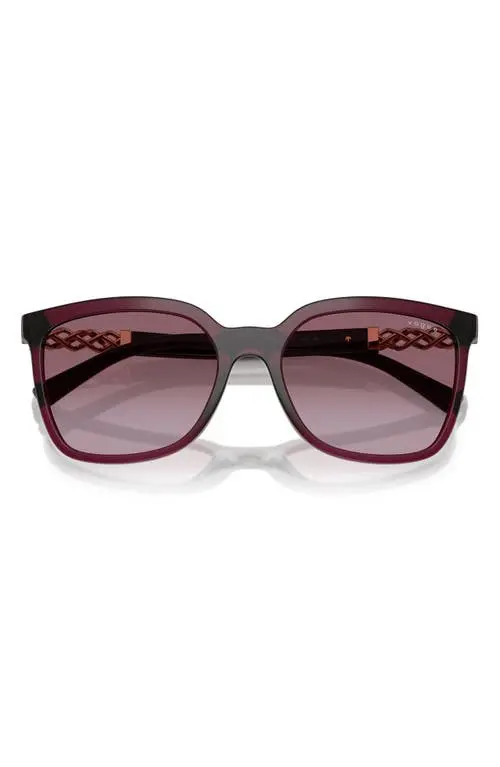 VOGUE 55mm Polarized Gradient Square Sunglasses - Cherry