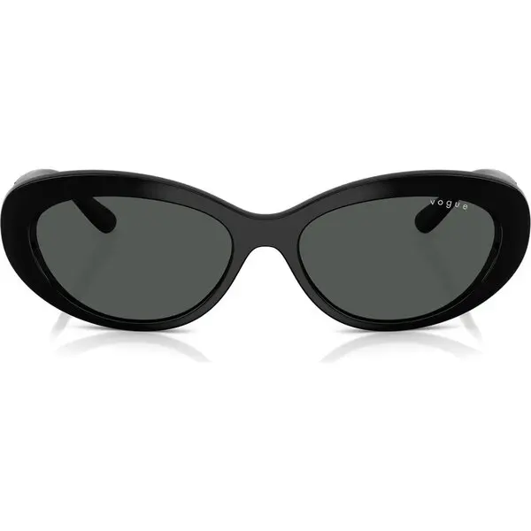 VOGUE 55mm Polarized Oval Sunglasses - Black