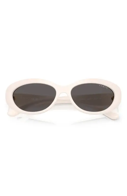 VOGUE 55mm Polarized Oval Sunglasses - Ivory