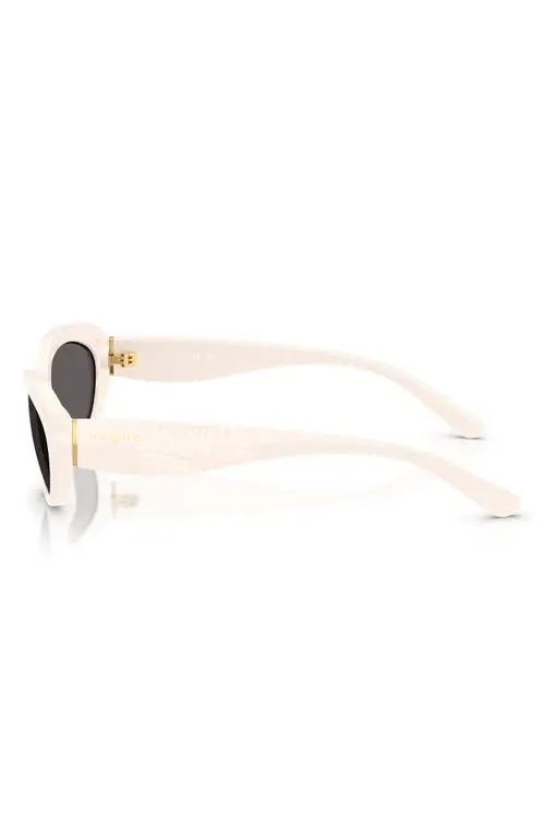 VOGUE 55mm Polarized Oval Sunglasses - Ivory