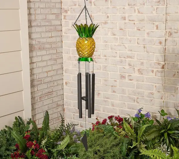 HOME2GARDEN 40' Solar Pineapple Windchime - One-color