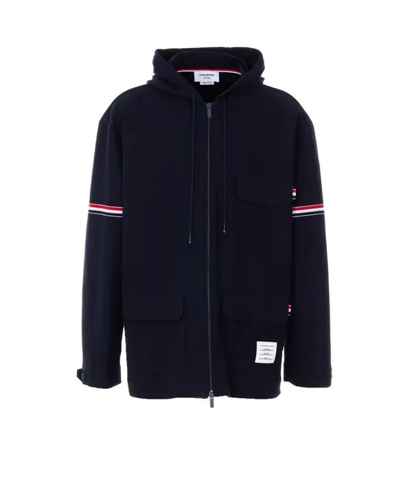 Thom Browne Collared Coat - Blue