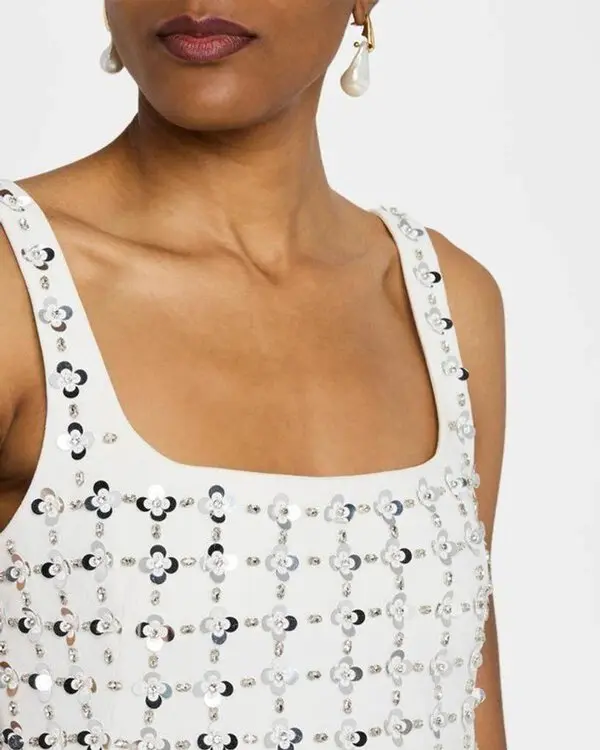 Simkhai Ziva Sleeveless Embellished Mini Dress