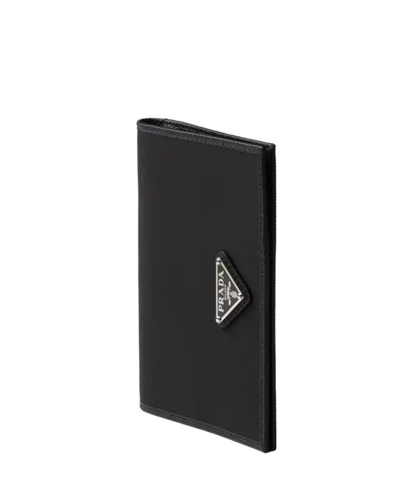 Prada Re-nylon And Saffiano Leather Passport Holder