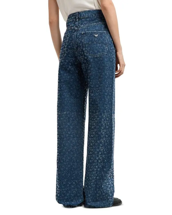 Emporio Armani Rhinestone Straight Pants