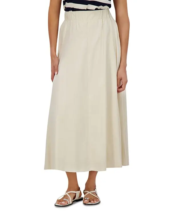 POINT Panel Linen Skirt - Ecru