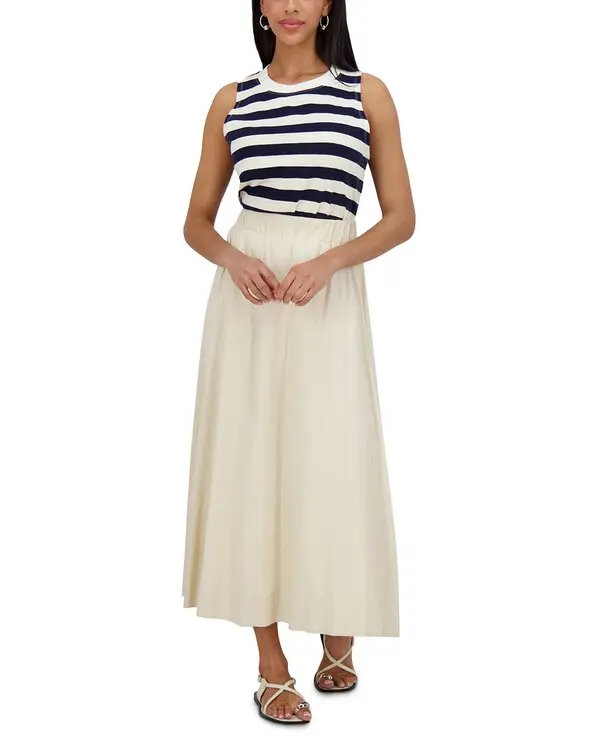 POINT Panel Linen Skirt - Ecru