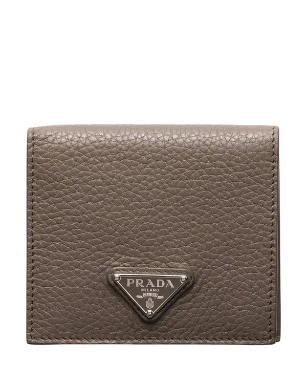 Prada Leather Wallet - Grey