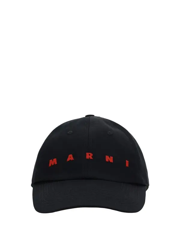 Marni Cotton Baseball Cap - Black