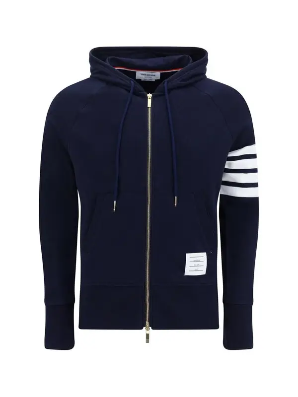 Thom Browne Classic Full Zip Hoodie - Blue