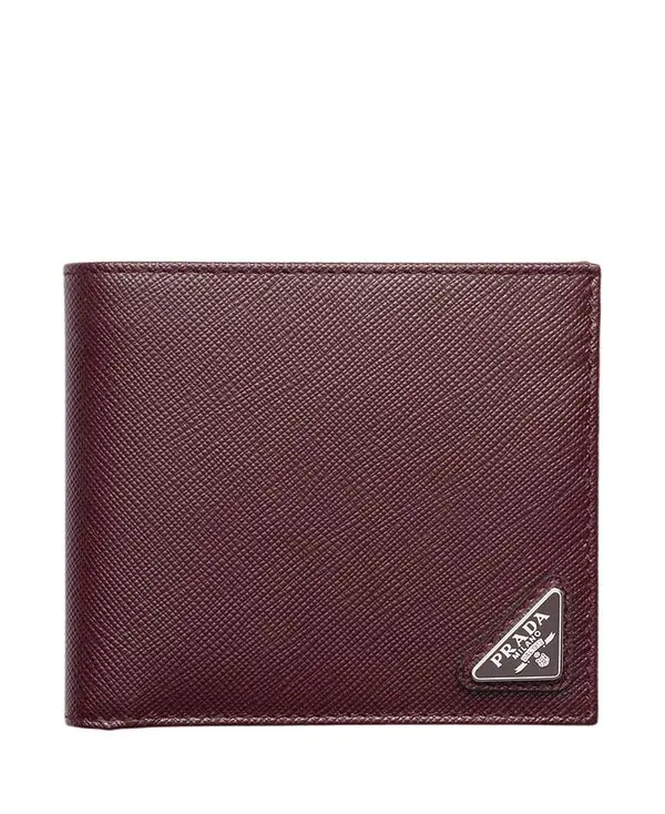Prada Saffiano Leather Wallet - Burgundy