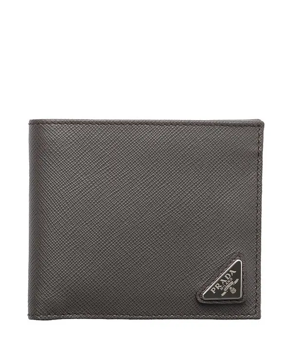 Prada Saffiano Leather Wallet - Grey