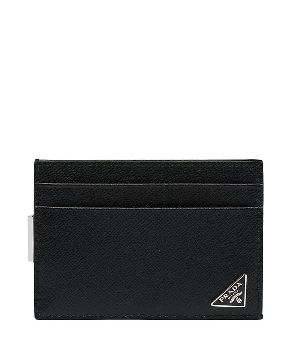 Prada Saffiano Leather Card Holder - Black
