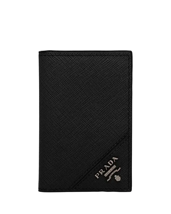 Prada Saffiano Leather Card Holder - Black