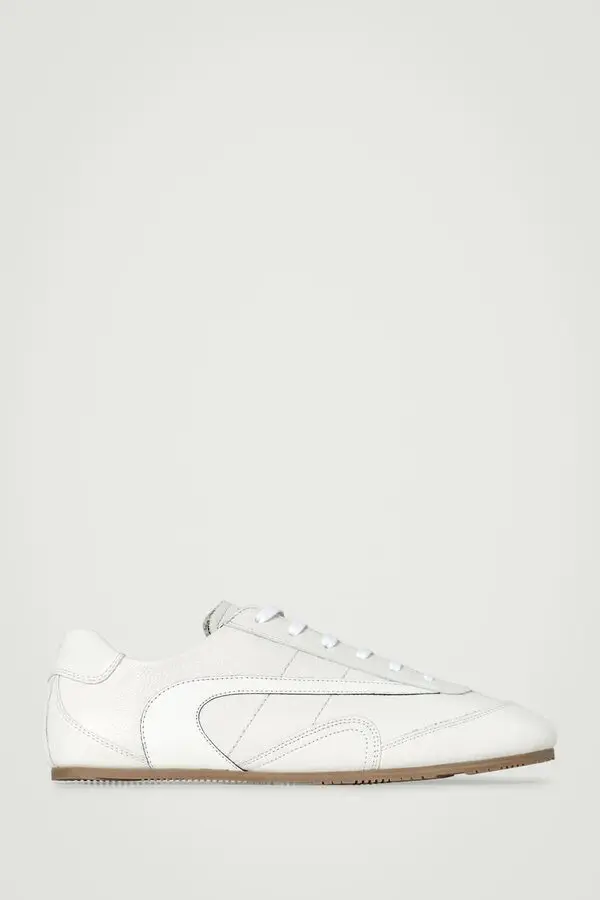 Cos Minimal Leather Sneakers - White