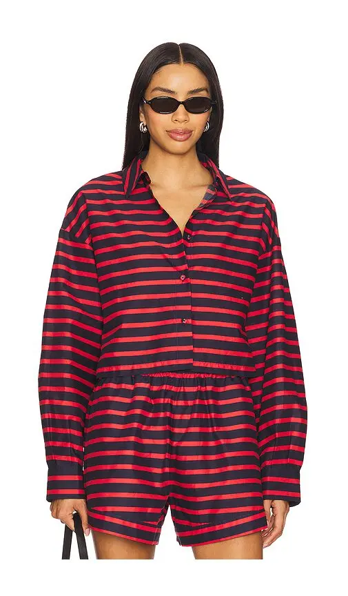 WeWoreWhat Cropped Button-down Shirt