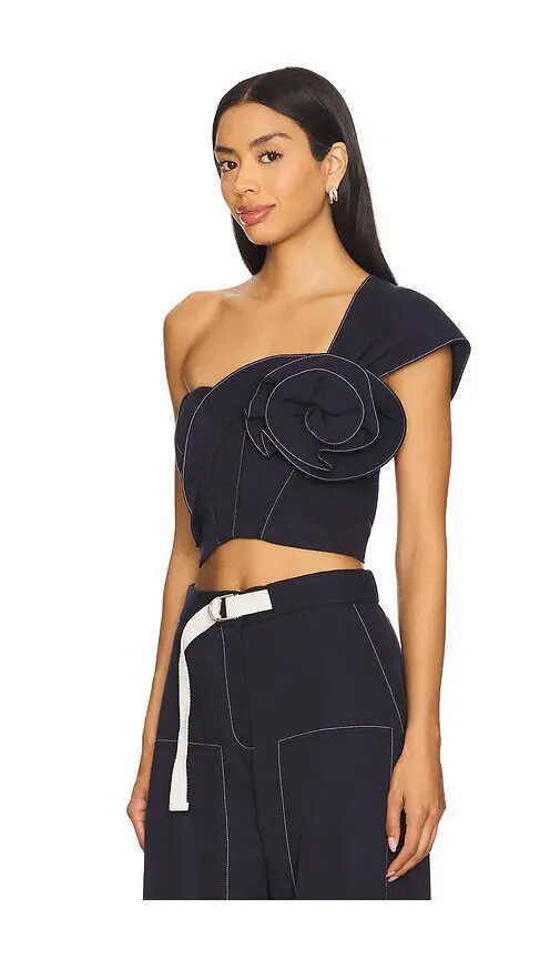 JBQ Blaire One-shoulder Top - Navy