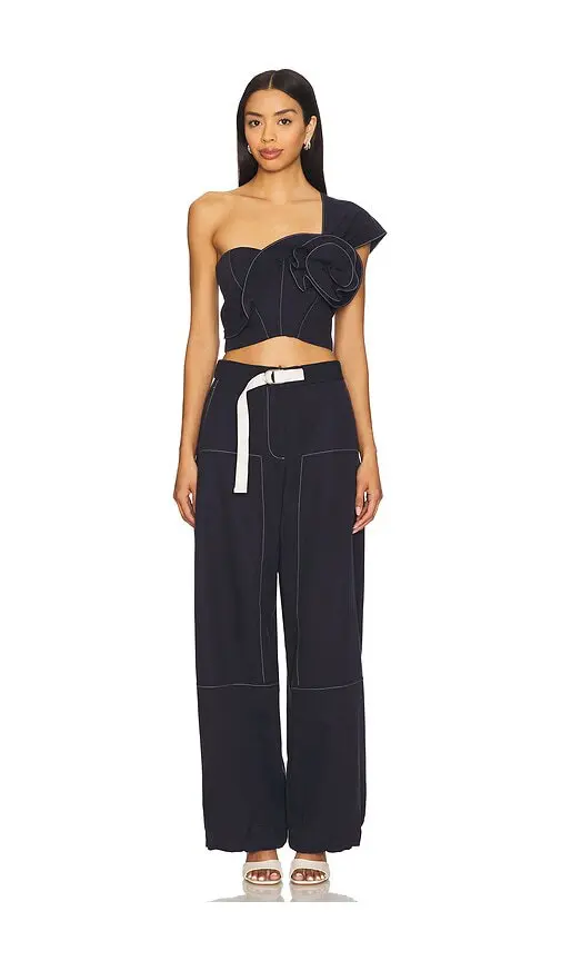 JBQ Blaire One-shoulder Top - Navy