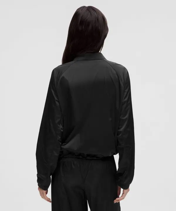 Lululemon Stretch Satin Nylon Jacket - Black/white