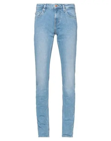 Guess Jeans With Logo And Leather Detailing