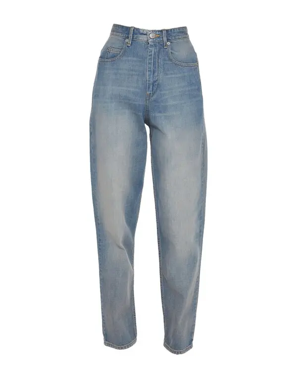 MARANT ETOILE High Waisted Tapered Leg Jeans