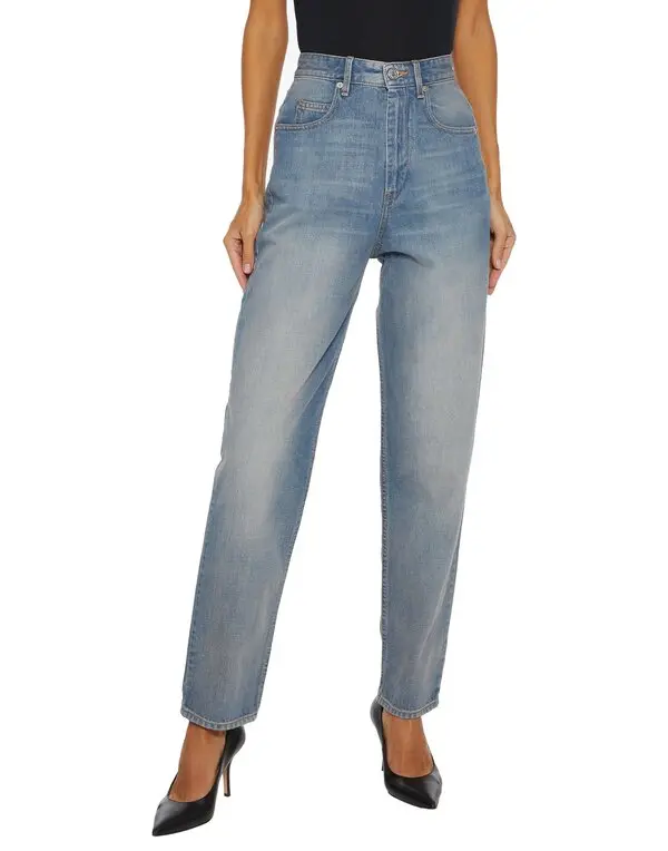 MARANT ETOILE High Waisted Tapered Leg Jeans