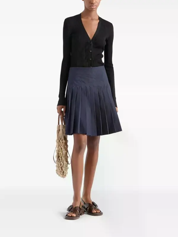 Prada Pleated Mini Skirt