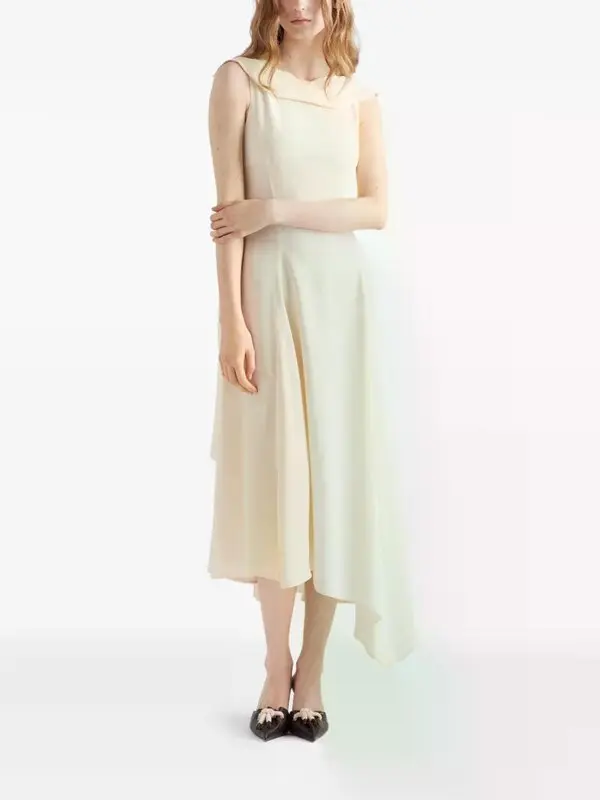 Prada Asymmetric Dress - Neutrals