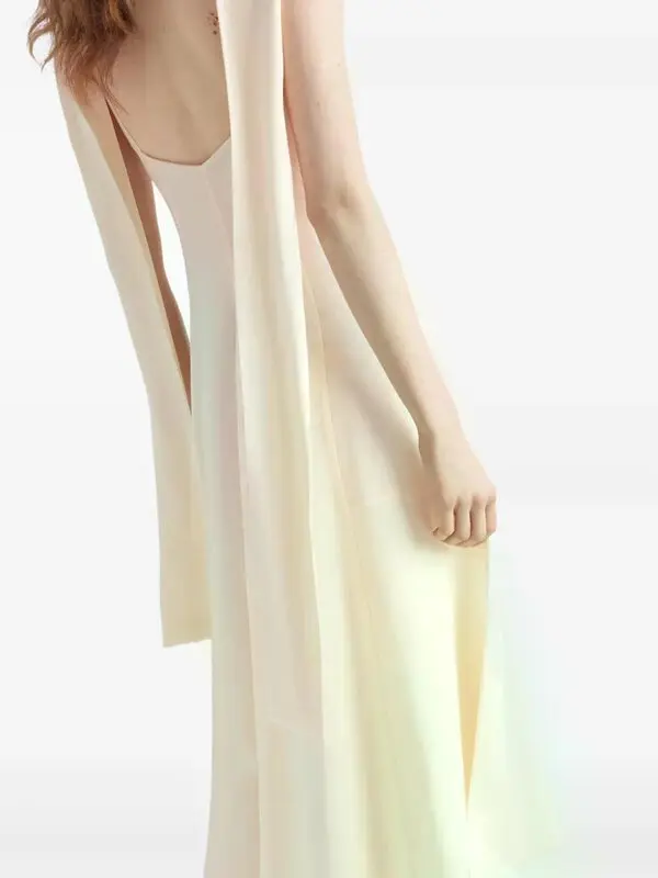 Prada Asymmetric Dress - Neutrals