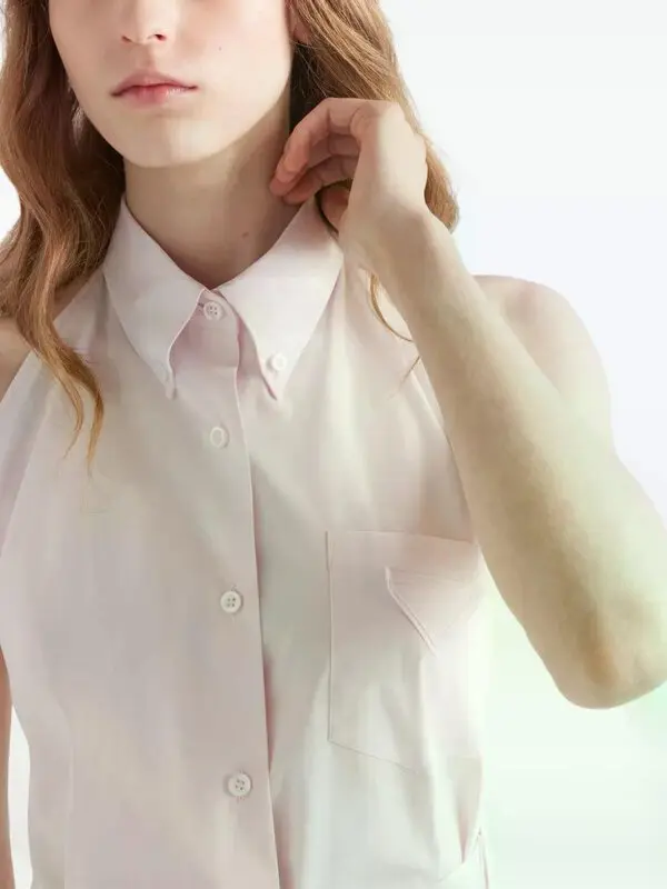 Prada Sleeveless Poplin Shirt