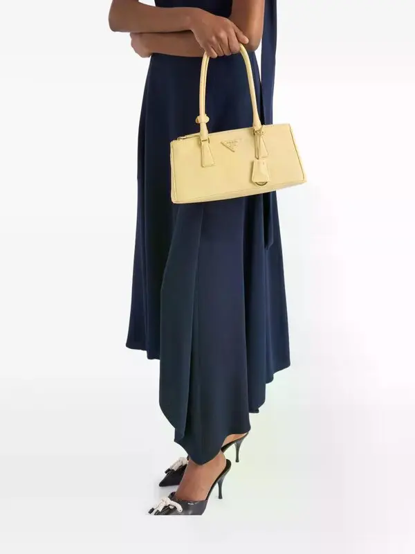 Prada Asymmetric Satin Midi Dress - Blue