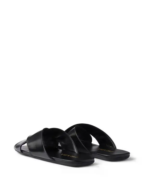 Prada Cross-strap Sandals - Black