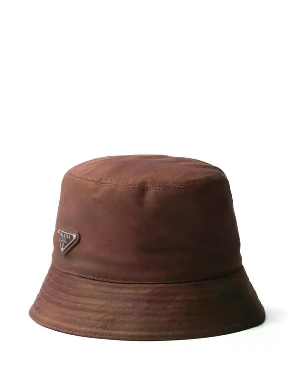 Prada Cotton Bucket Hat - Brown