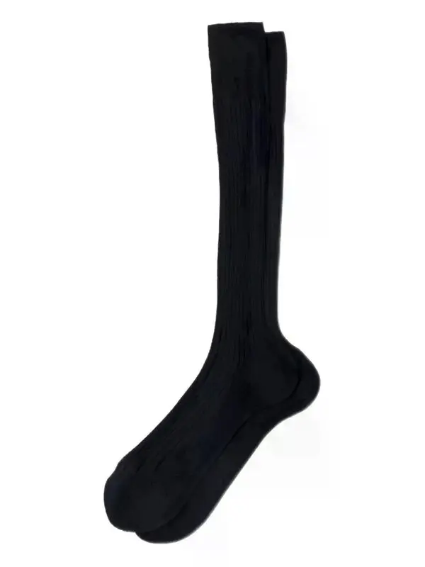 Prada Ribbed Knee-high Socks - Blue