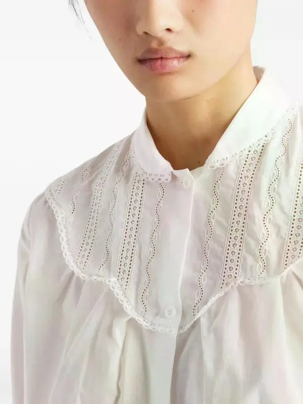 Prada Band-collar Batiste Shirt