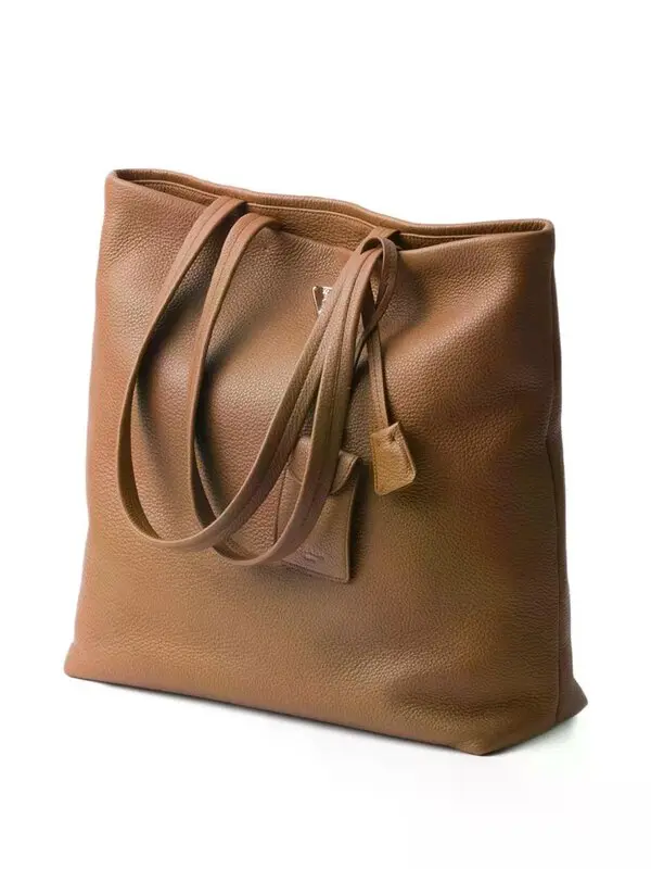 Prada Logo-plaque Tote Bag - Brown