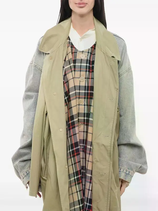Balenciaga Asymmetric Layered Jeans Coat