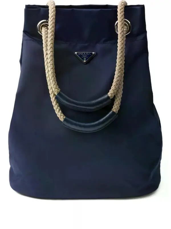 Prada Re-nylon Drawstring Tote Bag - Blue