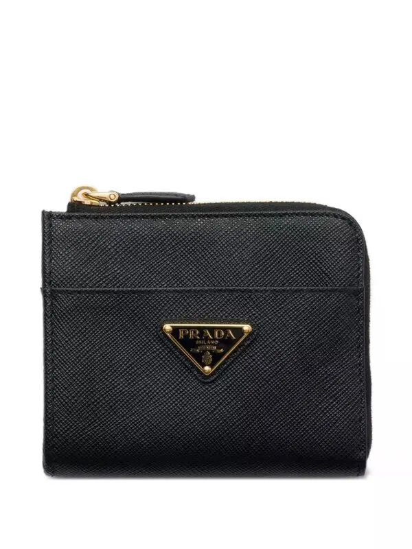 Prada Small Logo-triangle Wallet - Black