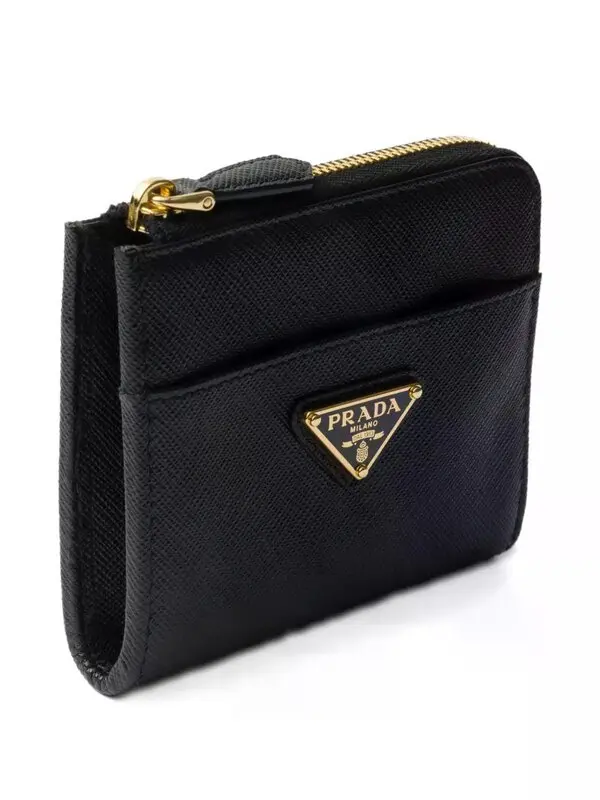 Prada Small Logo-triangle Wallet - Black