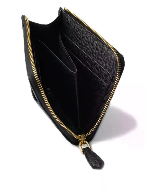 Prada Small Logo-triangle Wallet - Black