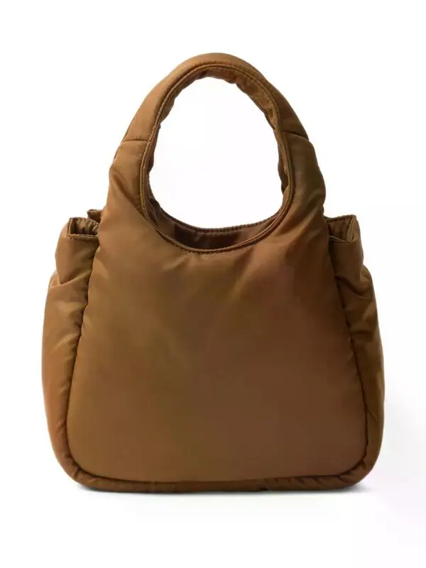 Prada Re-nylon Mini Bag With Bow Detail - Brown